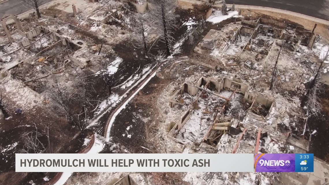 Hydromulch to help control toxic ash after Marshall Fire | 9news.com