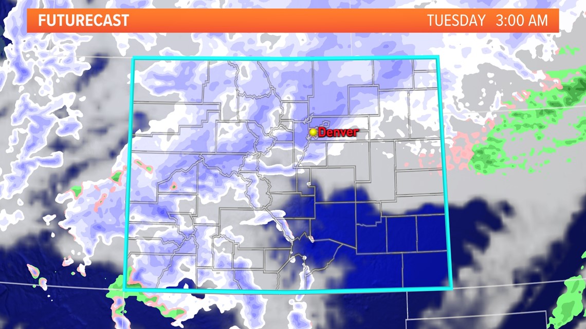 Snow to impact Colorado on Tuesday: How much we'll get in Denver ...