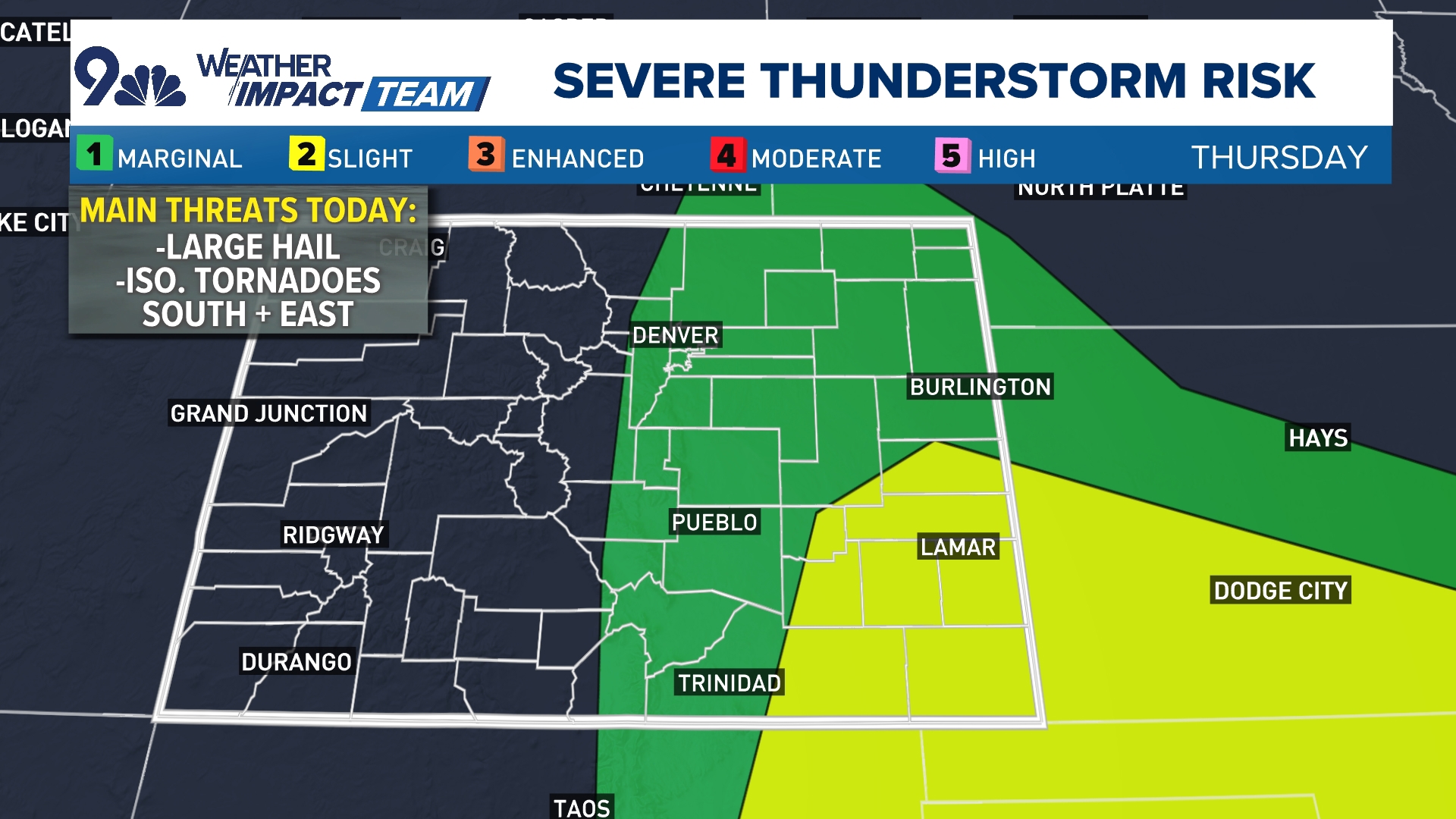 Severe thunderstorms forecast for Denver and eastern Colorado | 9news.com