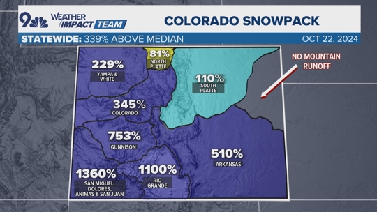 Snowpack maps allow you to track this season's accumulation | 9news.com