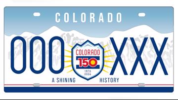 Colorado debuts the new 150th anniversary car license plate | 9news.com