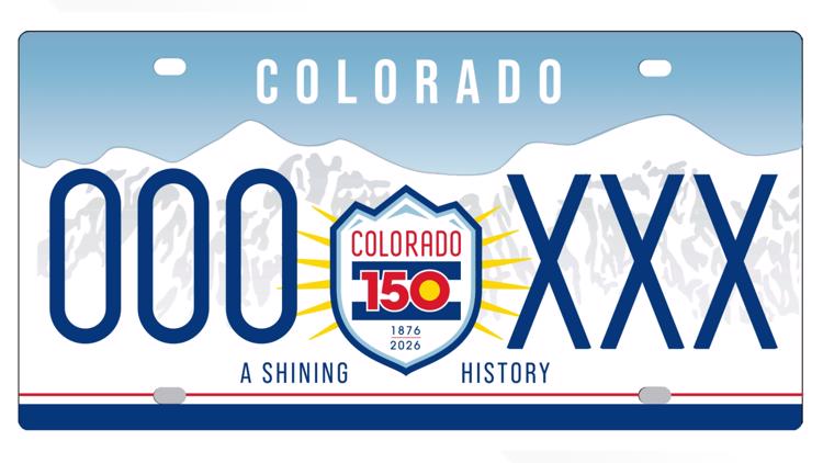 Colorado debuts the new 150th anniversary car license plate | 9news.com