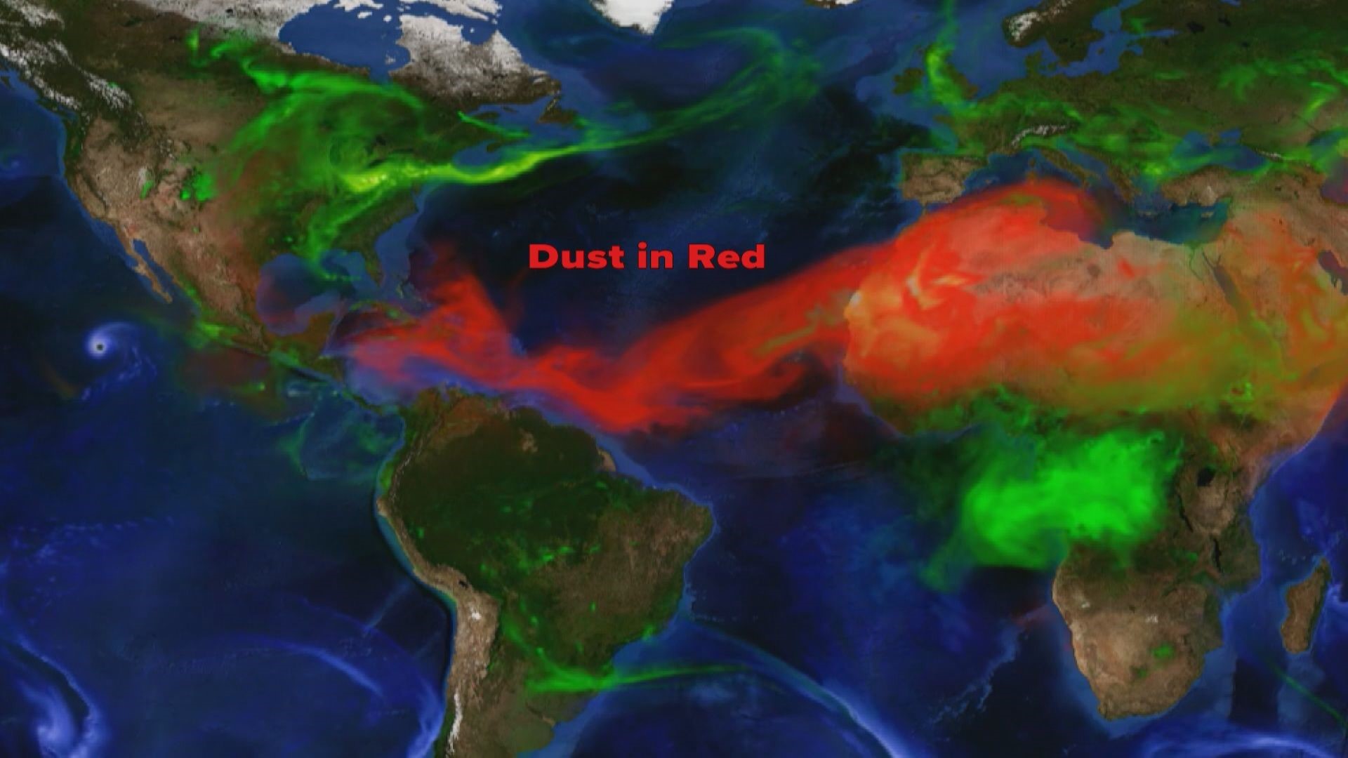 A layer of dust from the Sahara Desert is blowing over the Eastern ...