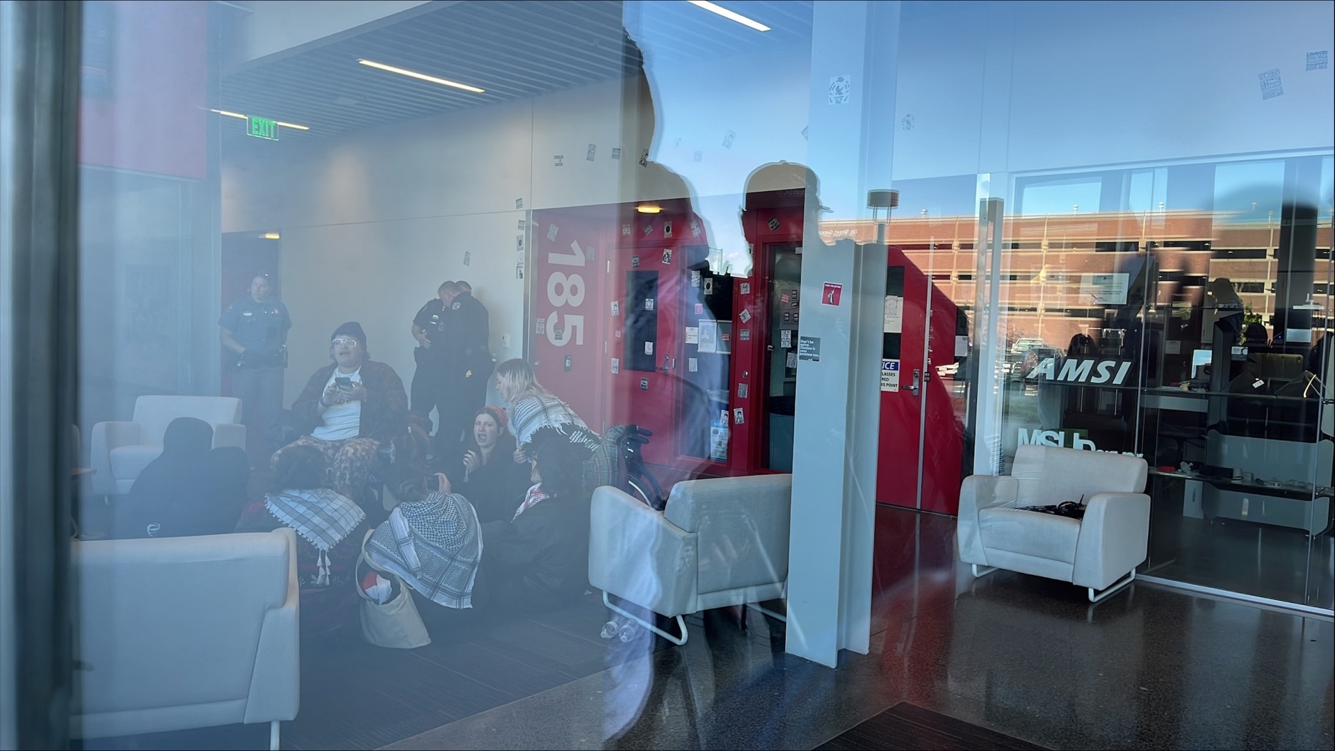Protesters detained inside building on Auraria Campus | 9news.com