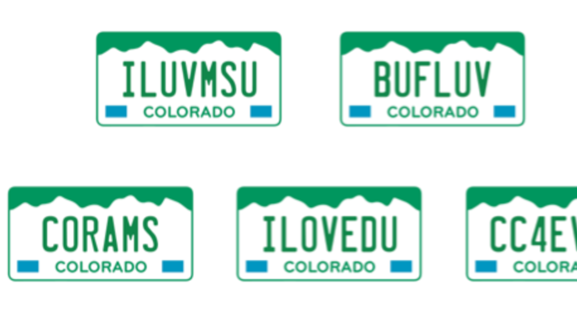 11 Colorado college license plates are up for auction | 9news.com