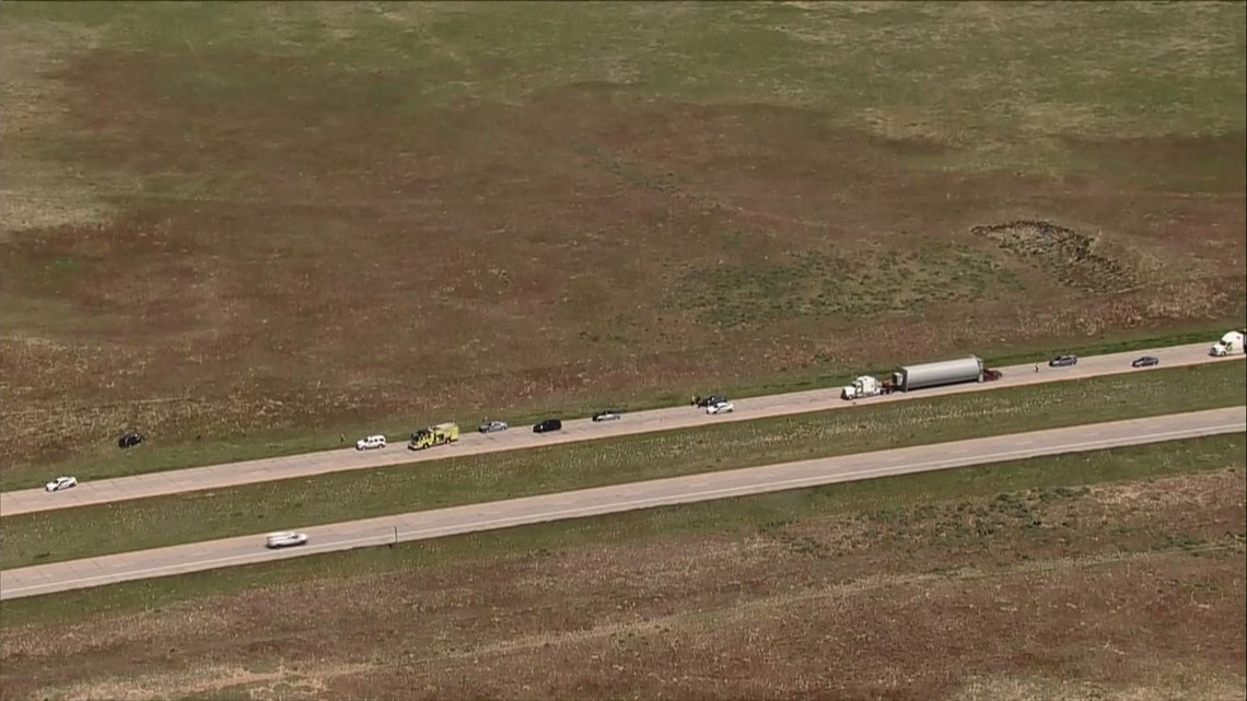 Rollover crash shuts down westbound I-76 near the Roggen exit | 9news.com