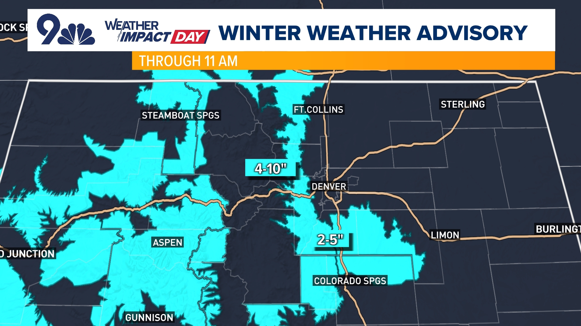 Winter storm in Colorado: More snow chances in Denver this week | 9news.com