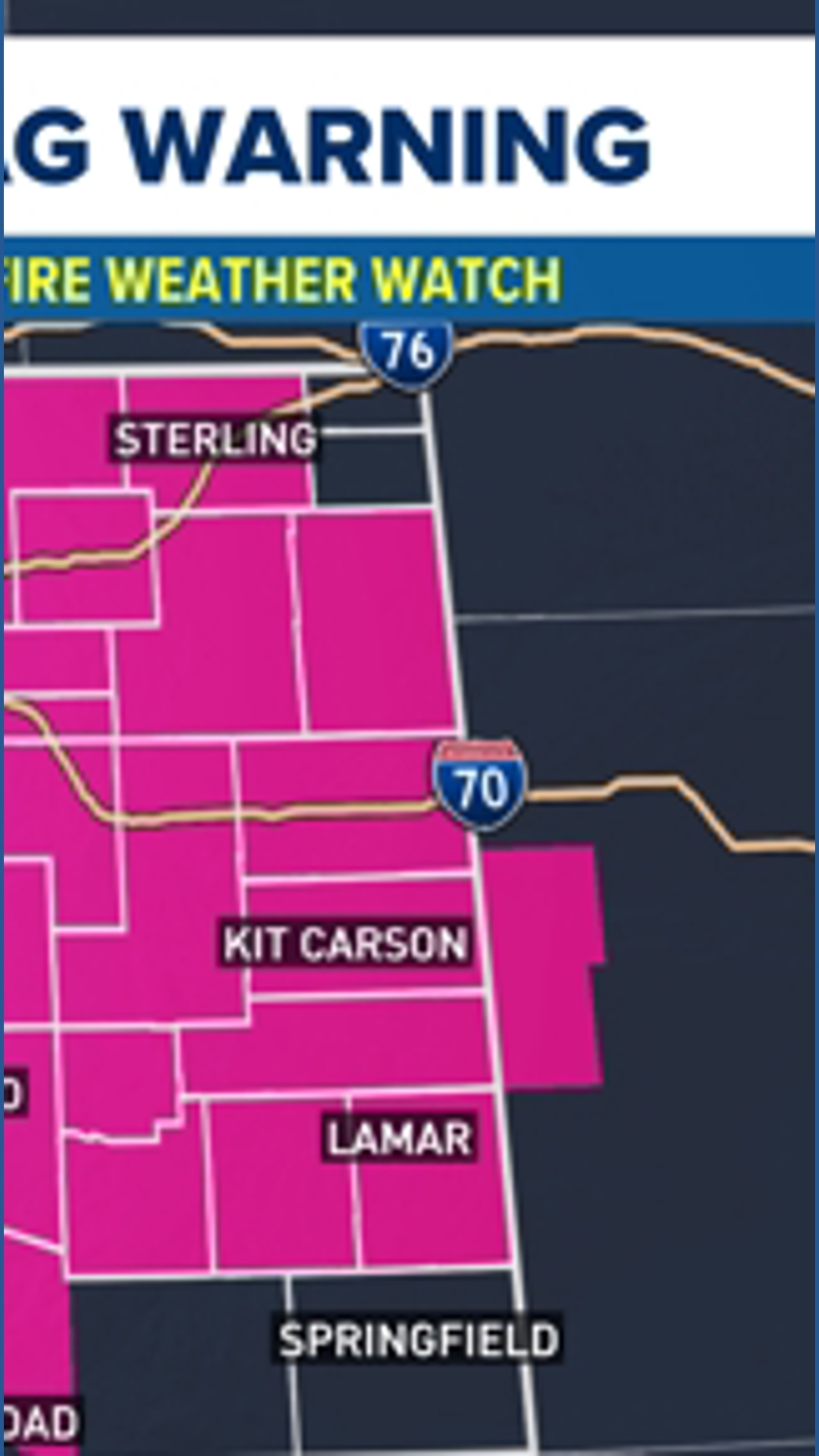 Wind gust reports from across Colorado as Red Flag Warning in effect ...