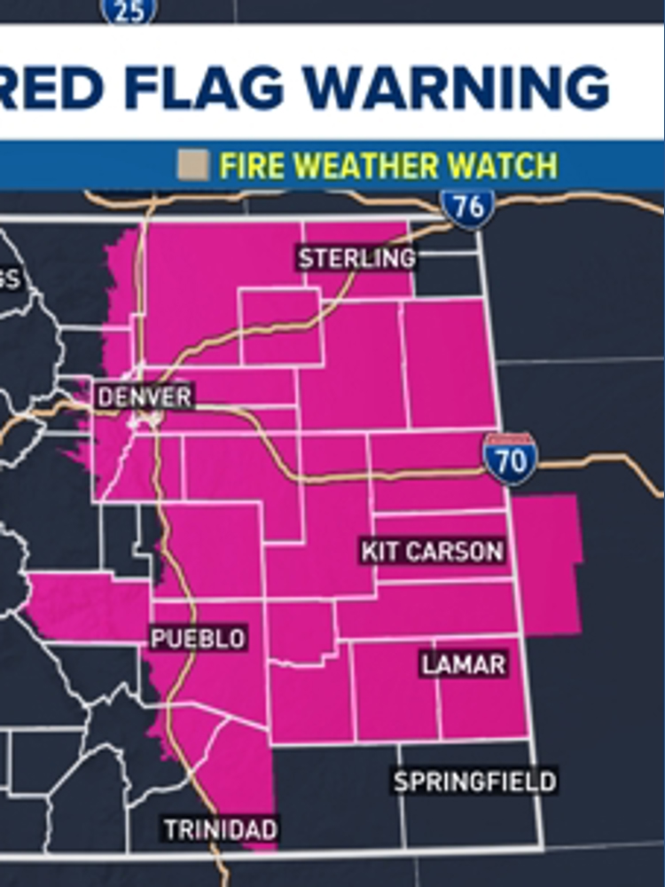 Wind gust reports from across Colorado as Red Flag Warning in effect ...