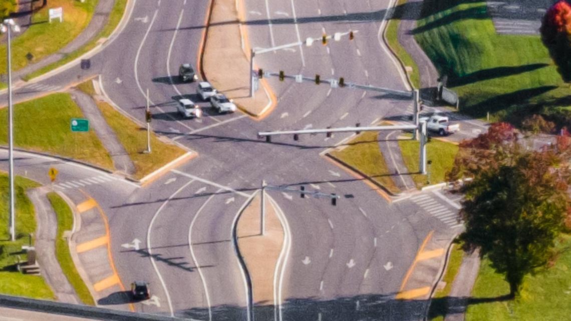 Denver airport unveils new diverging diamond interchange | 9news.com