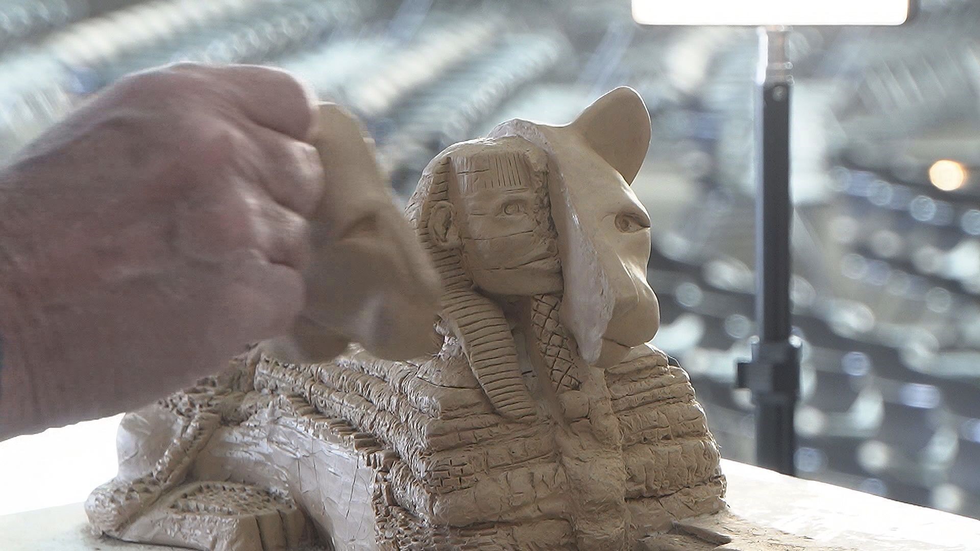 Colorado snow artist tries to prove theory about Great Sphinx | 9news.com