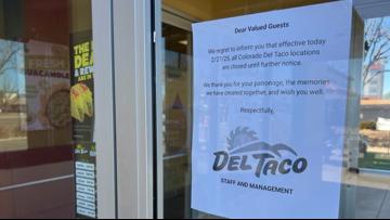 Del Taco abruptly closes 18 restaurant locations in Colorado | 9news.com
