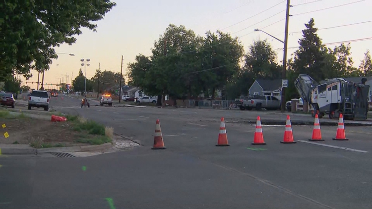 Sheridan Boulevard closed for water line break | 9news.com
