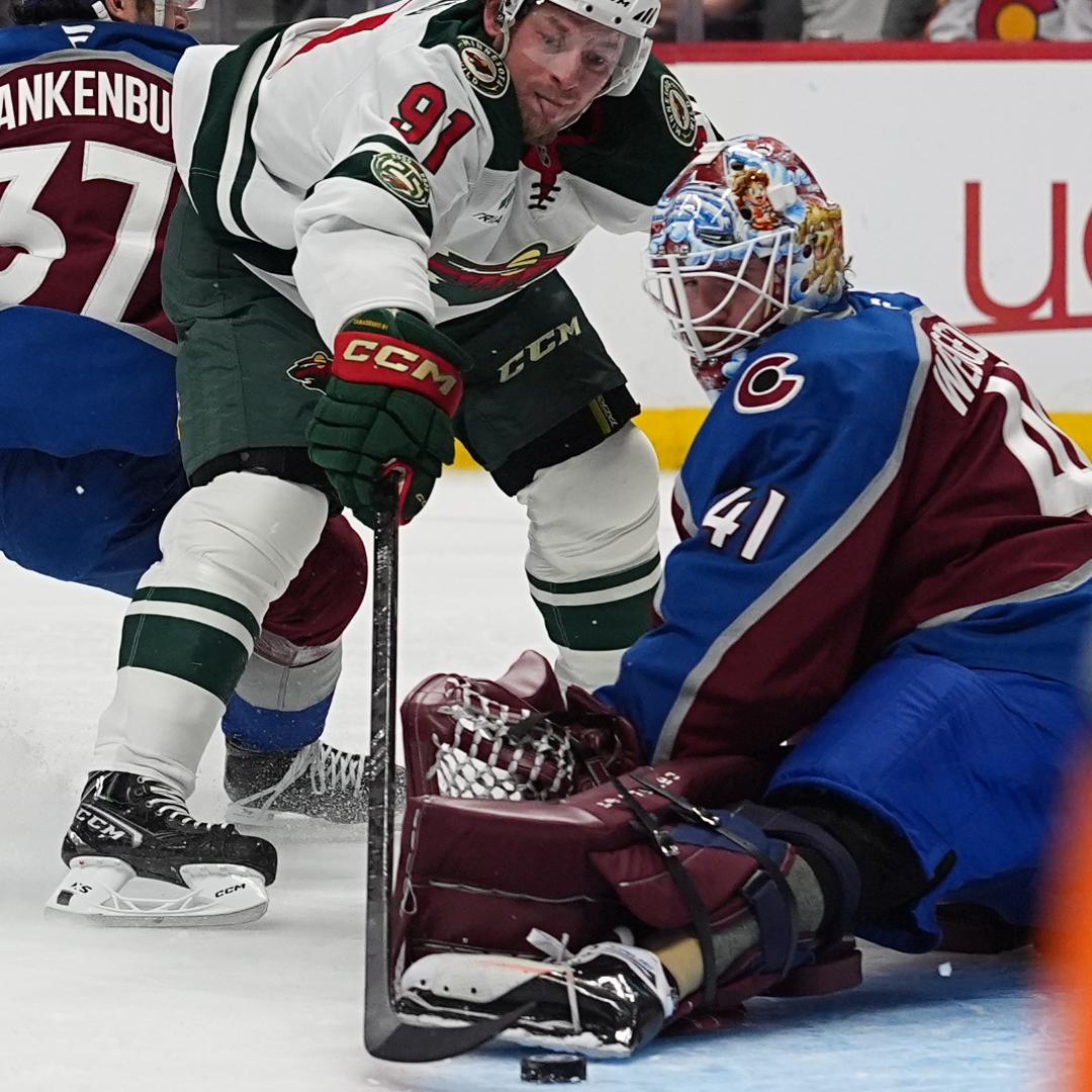 Avalanche outlast Wild 9-6 in high-scoring Game 1 | 9news.com