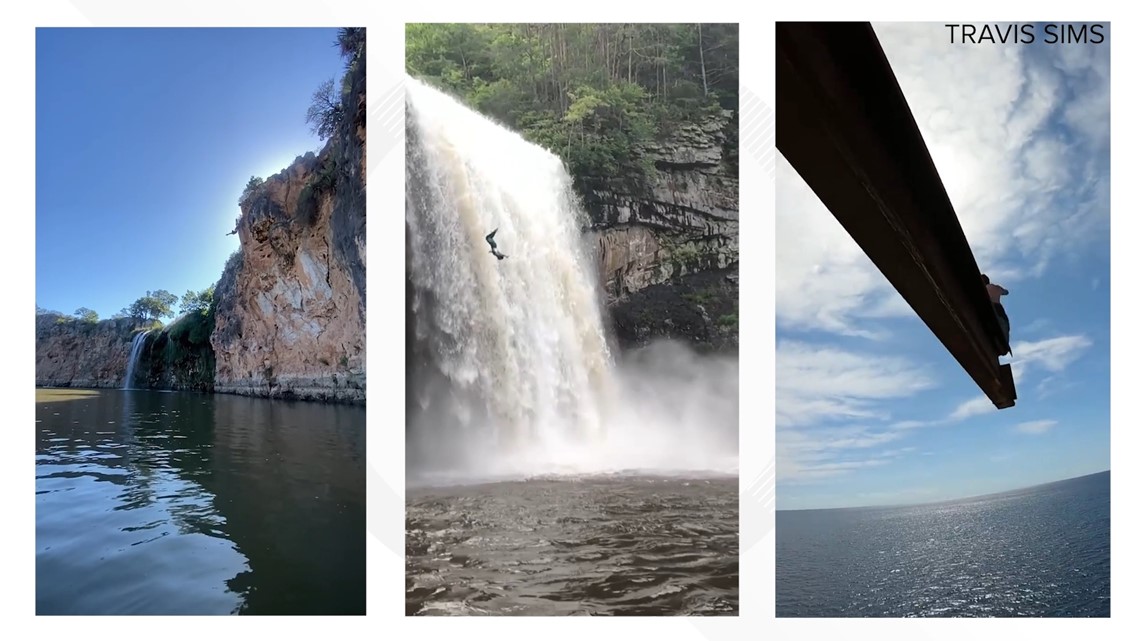 Compilation of former Casa Bonita diver Travis Sim's previous cliff ...