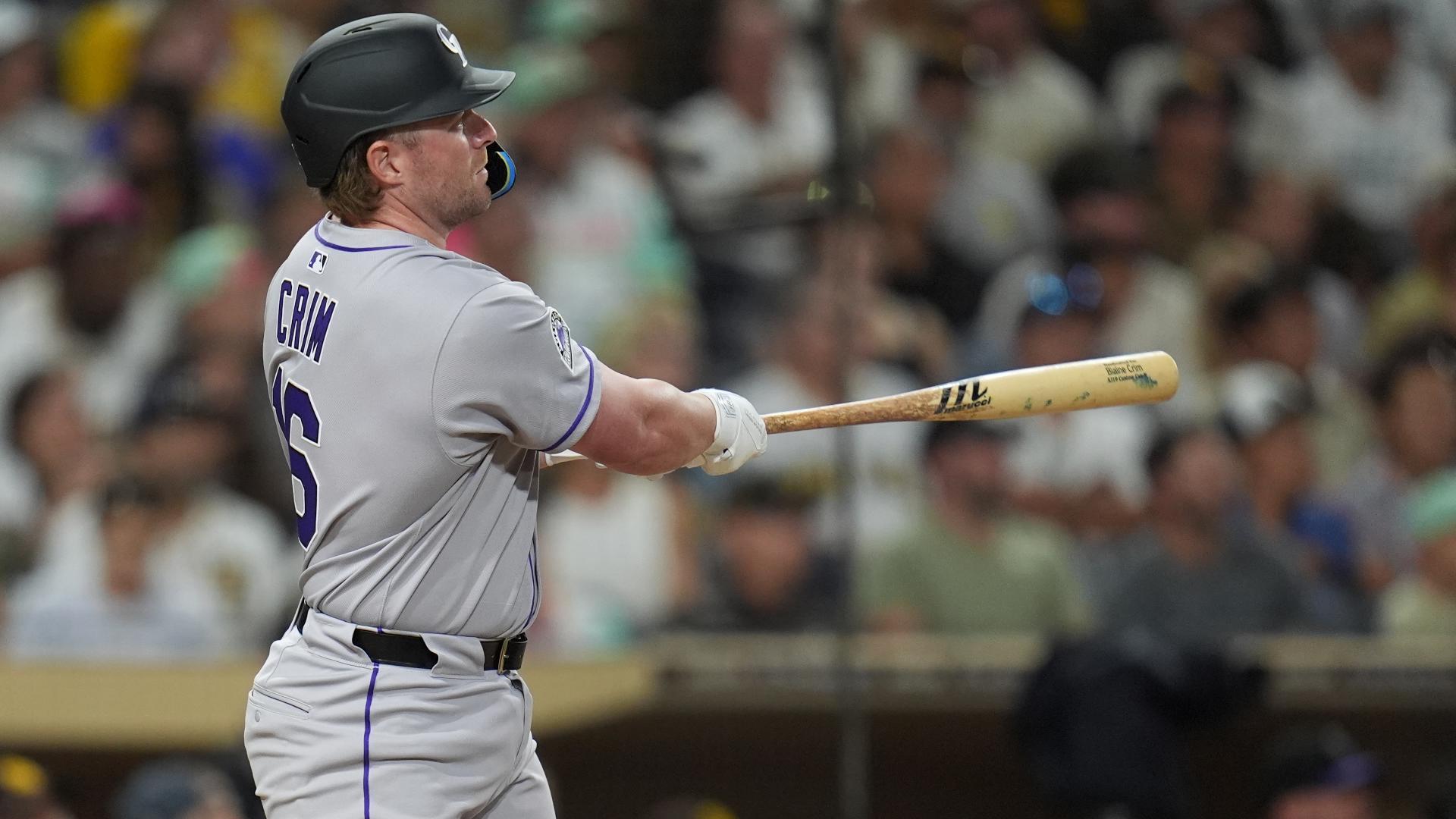 Crim's first MLB hit lifts Rockies over Padres | 9news.com
