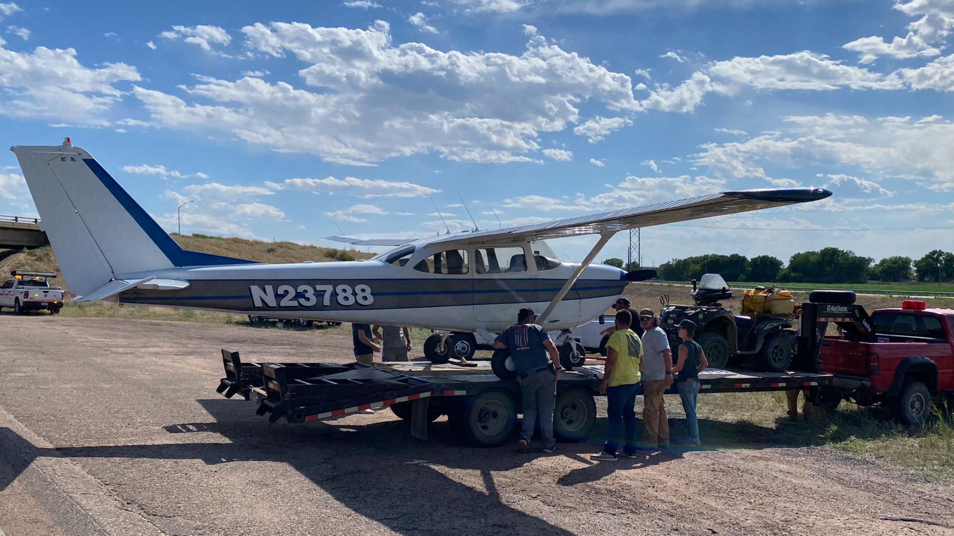 Single-engine plane lands on I-76 | 9news.com