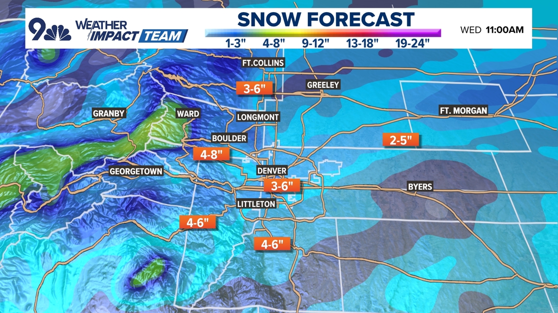 Colorado weather forecast: 2 chances for snow this week | 9news.com