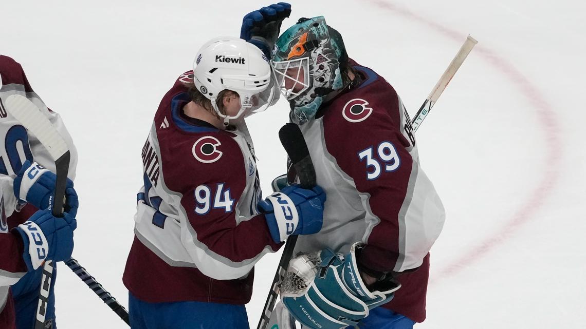 Joel Kiviranta scores twice to lift Avalanche over Sharks | 9news.com