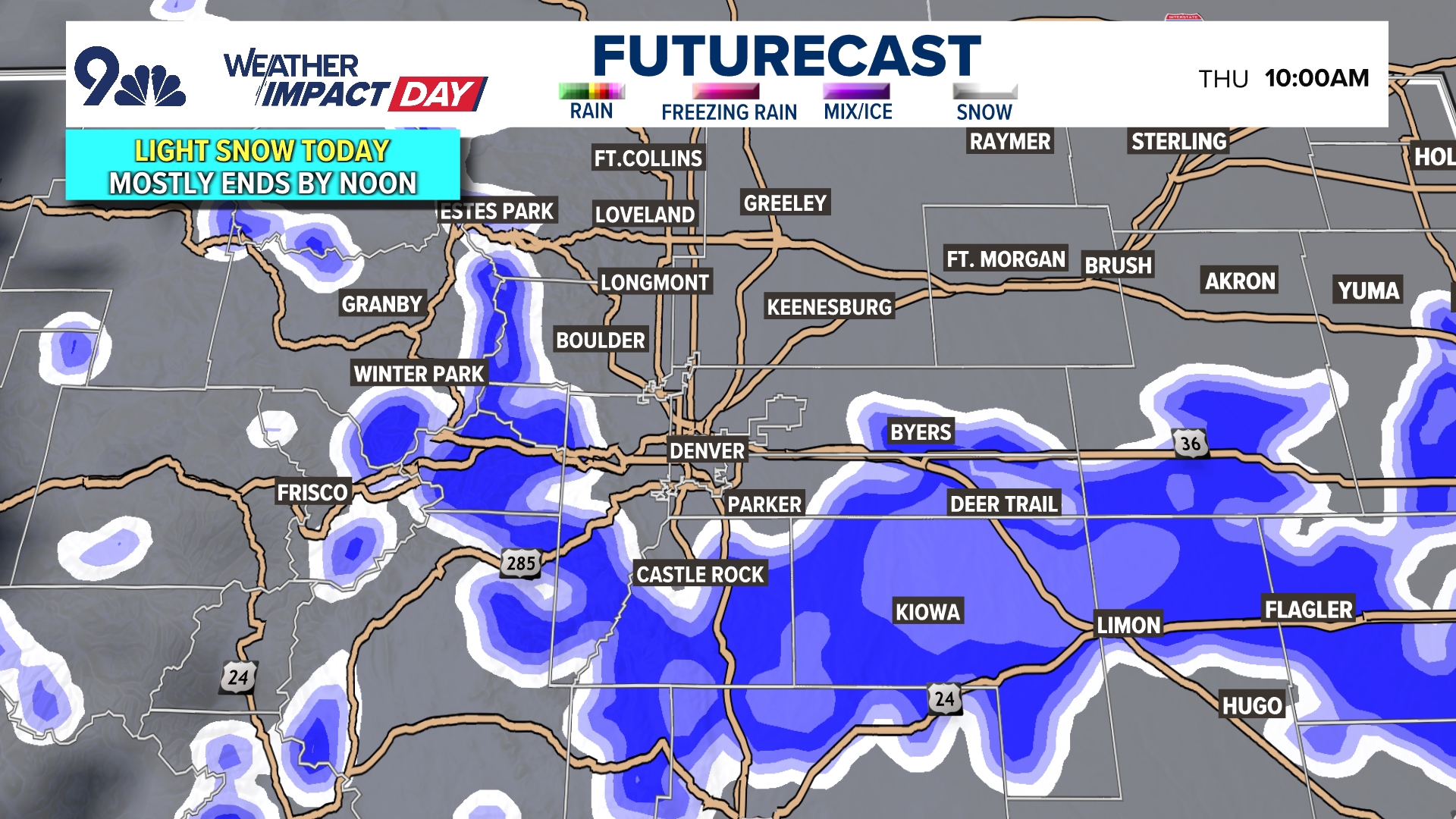 Denver forecast: Snow falling Thursday morning, winter weather in ...