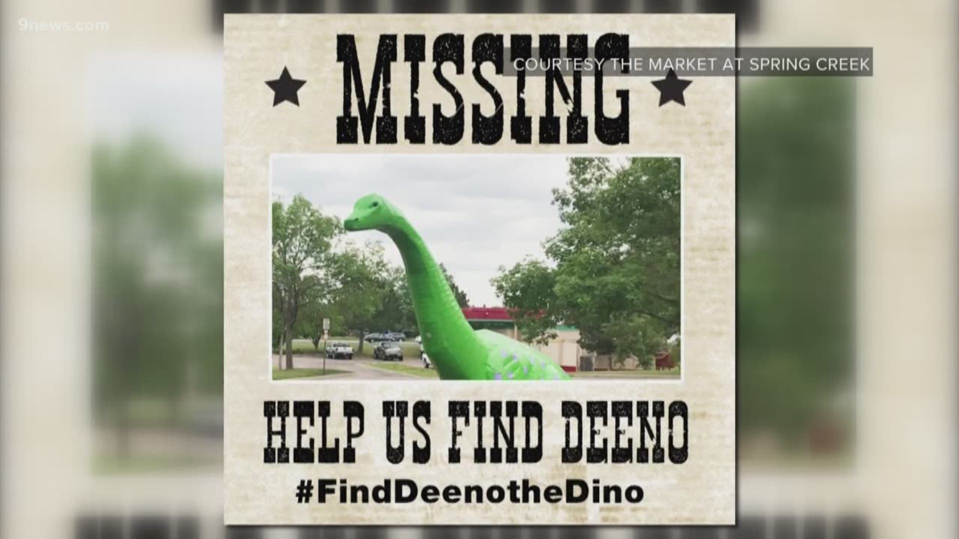 Colorado Springs market finds lost dinosaur, Deeno | 9news.com