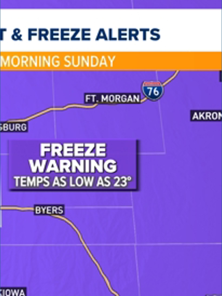 Colorado braces for first widespread freeze Sunday, frost in Denver ...