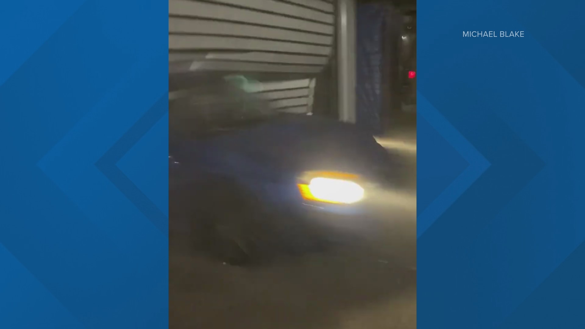 Video shows theft suspect break through garage door to escape | 9news.com