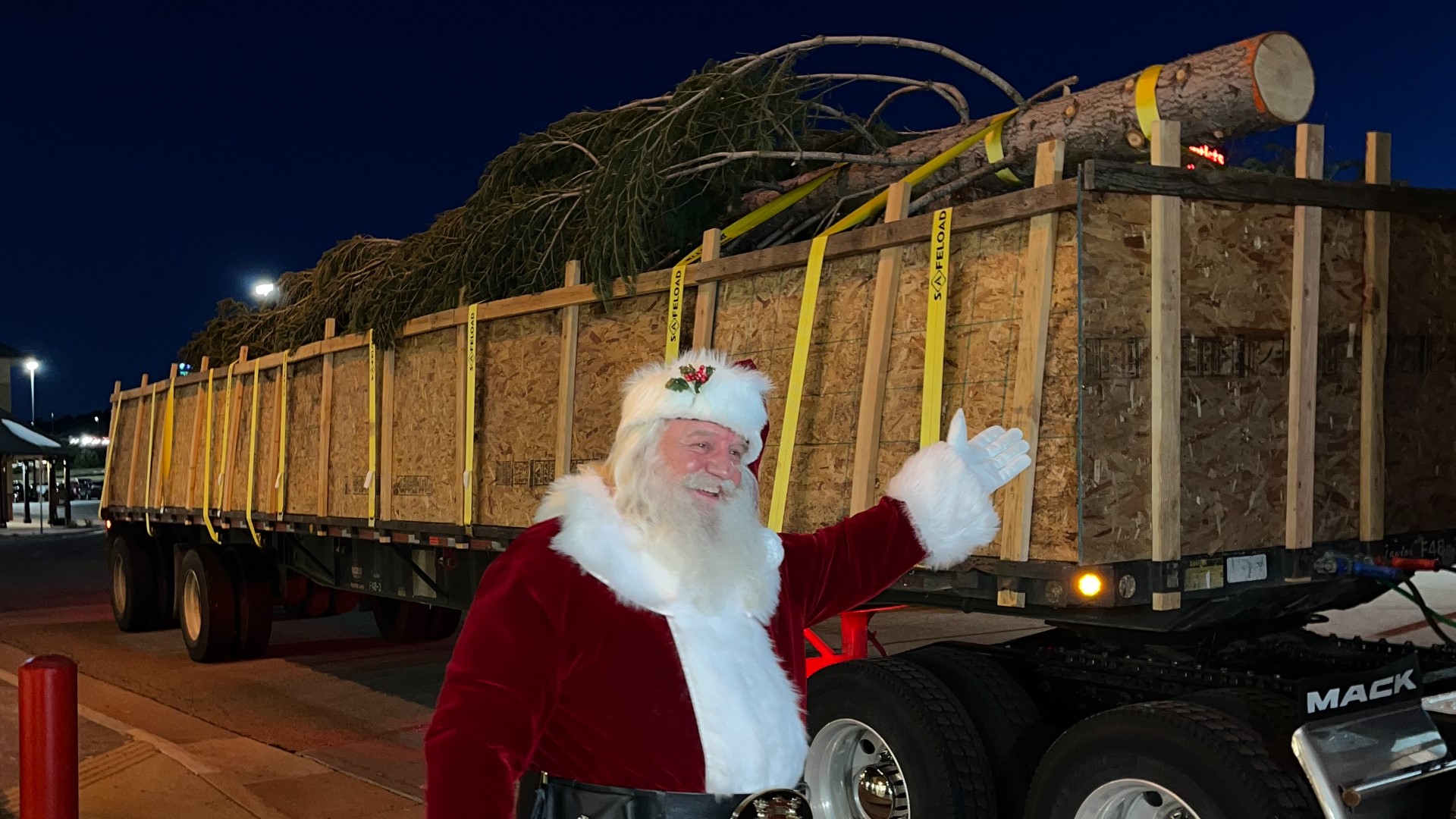 Outlets at Castle Rock lights pretty 55-foot Christmas tree | 9news.com