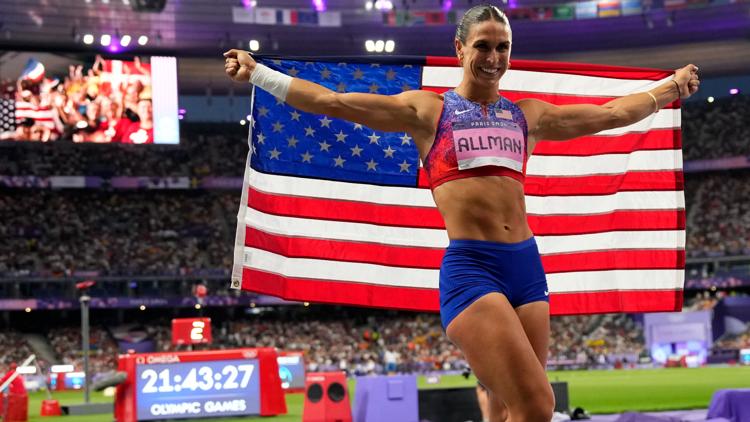 2024 Paris Olympics results | Valarie Allman in women's discus | 9news.com