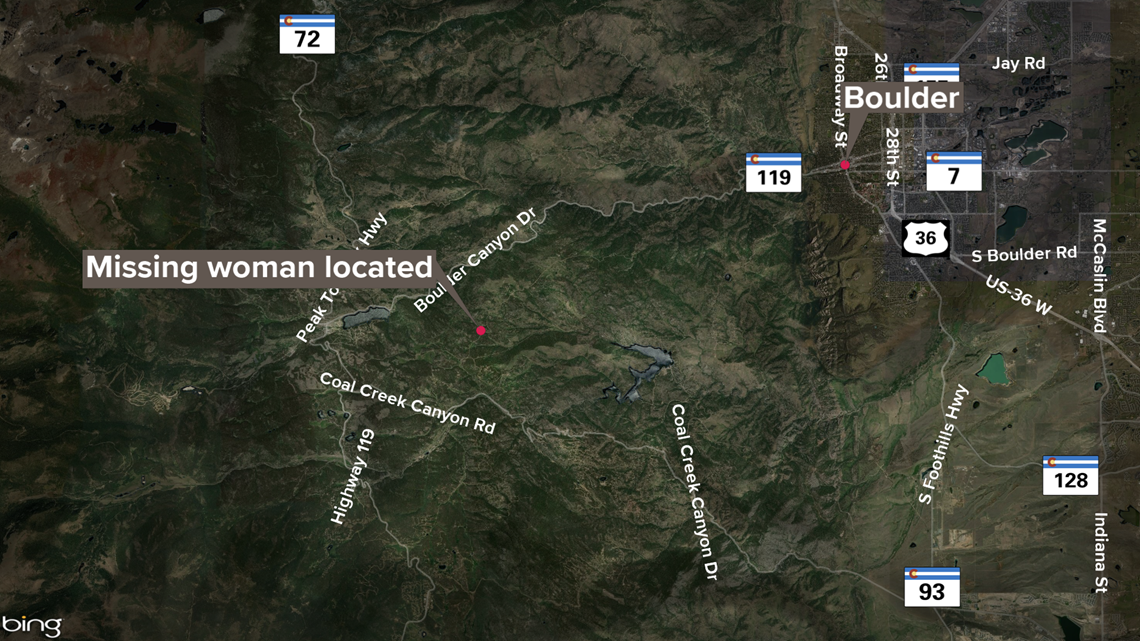 Missing Boulder woman found in wooded area near Nederland | 9news.com