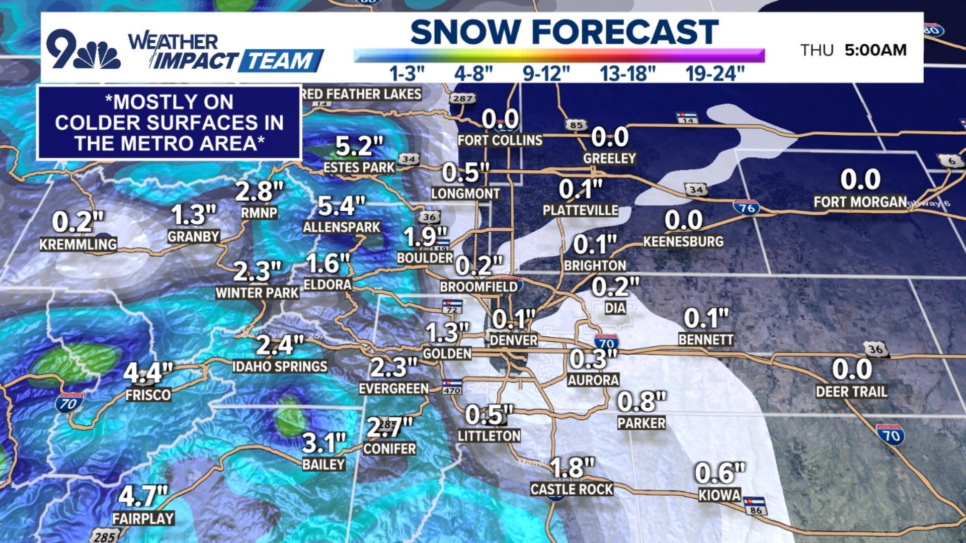 Snow, rain in Denver forecast: Winter weather alerts in mountains ...