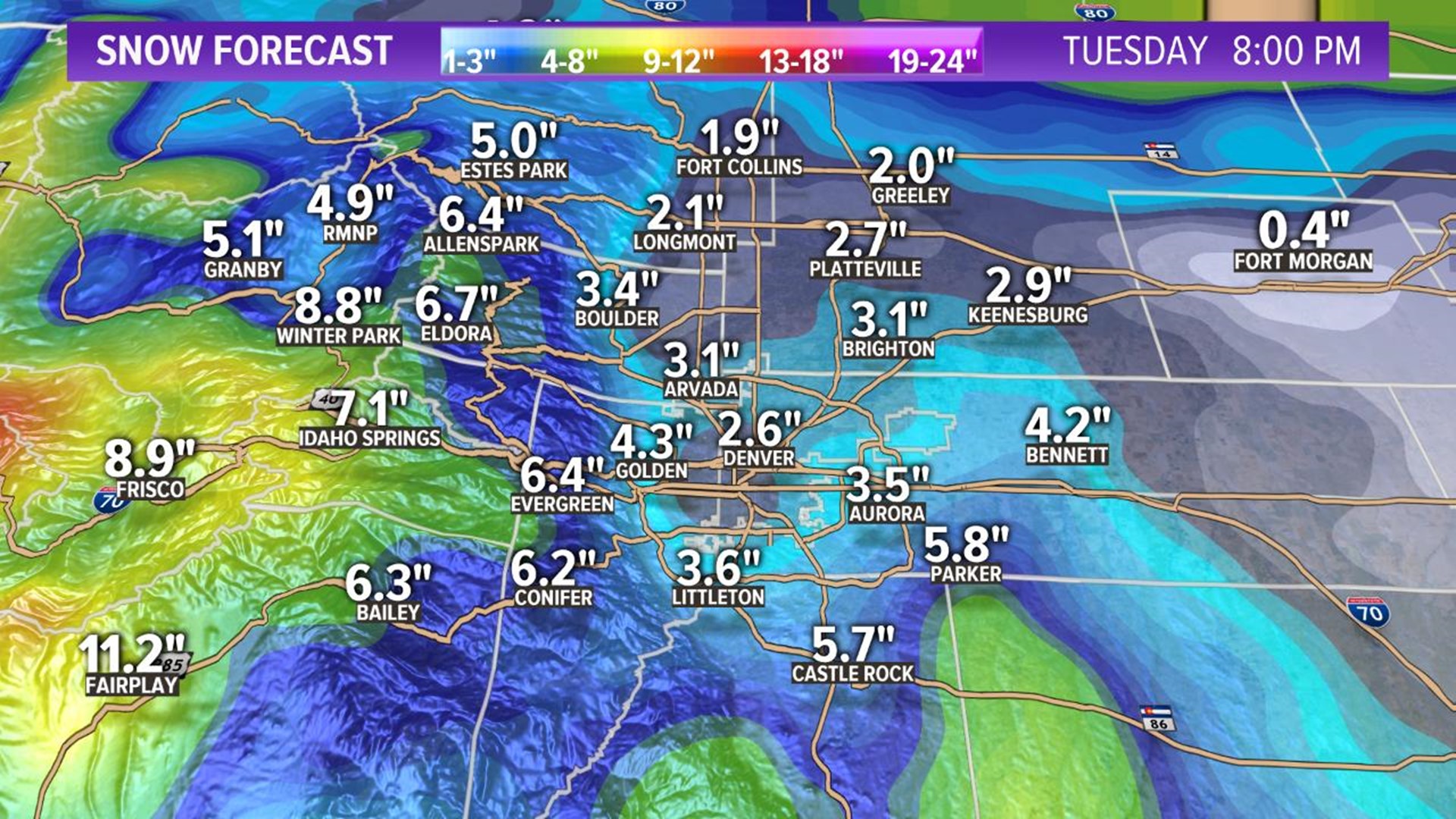 Late spring storm brings wet, heavy snow to the metro area | 9news.com