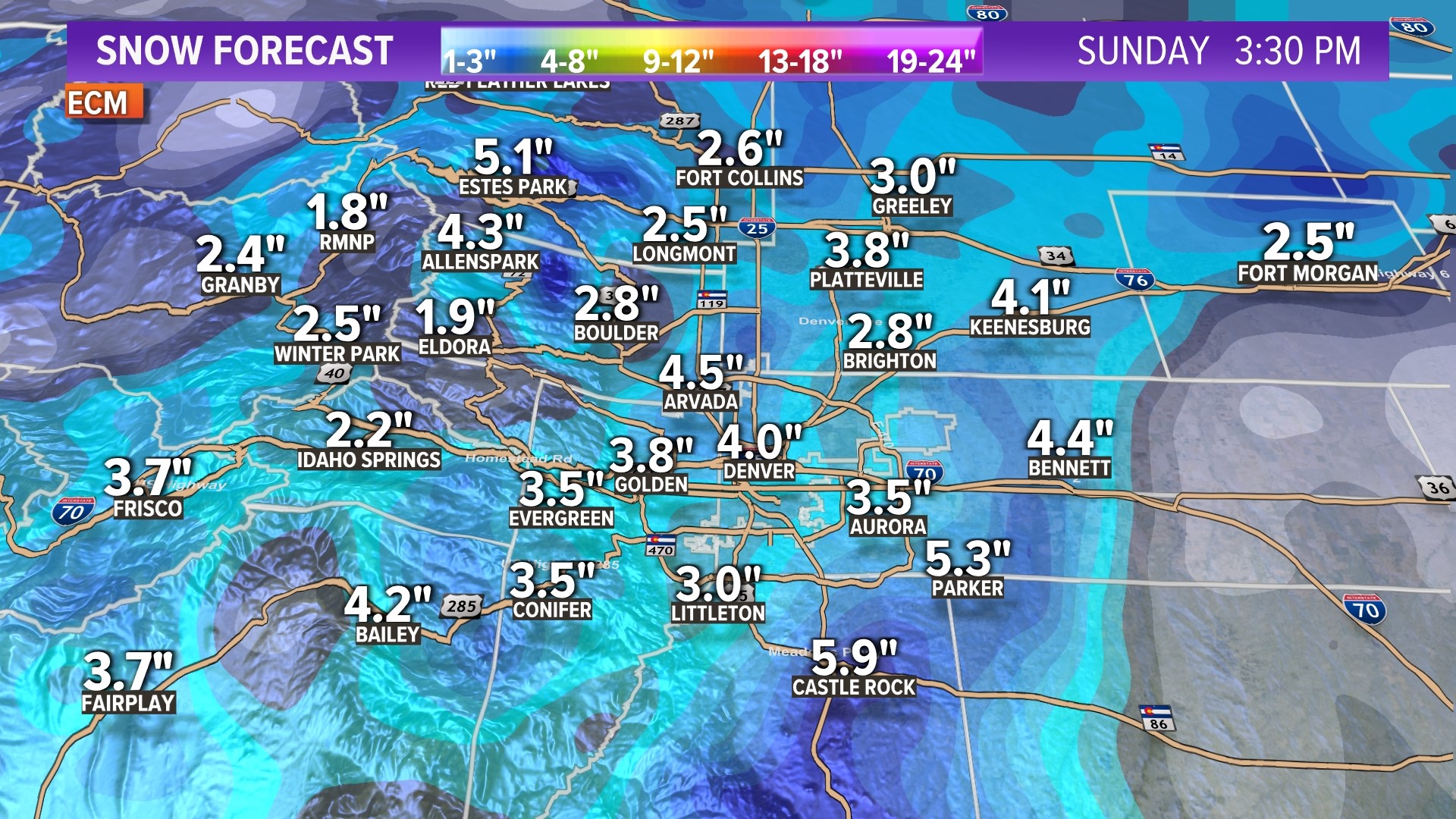 Winter weather in Colorado: Snow returns to Denver, Front Range | 9news.com