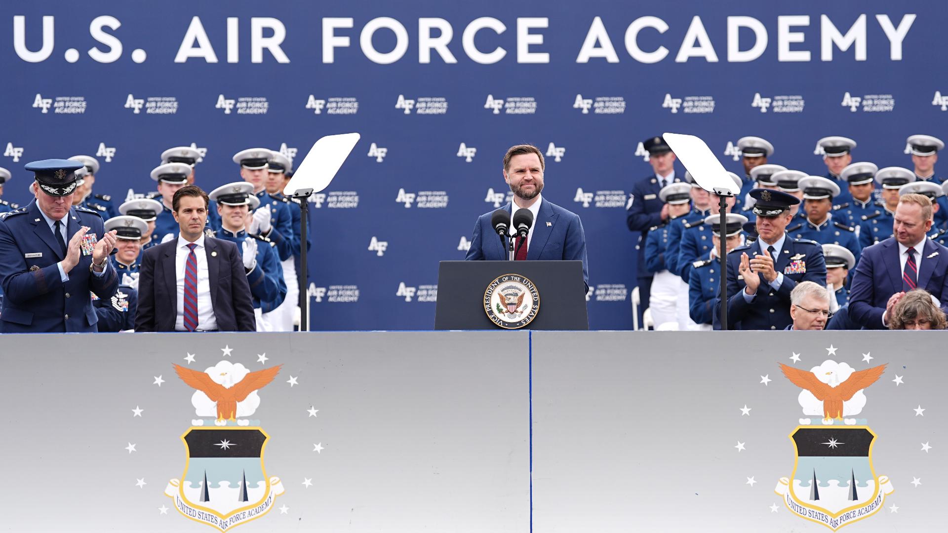 Vance speaks at Air Force Academy graduation, cancels Denver event ...