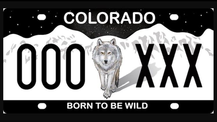 New Colorado wolf license plate raises money to mitigate conflict ...