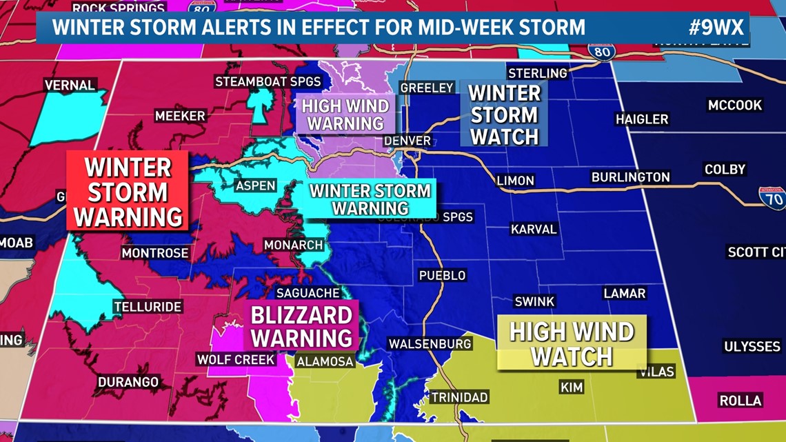 How much snow to expect as arctic winter cold front hits Colorado ...