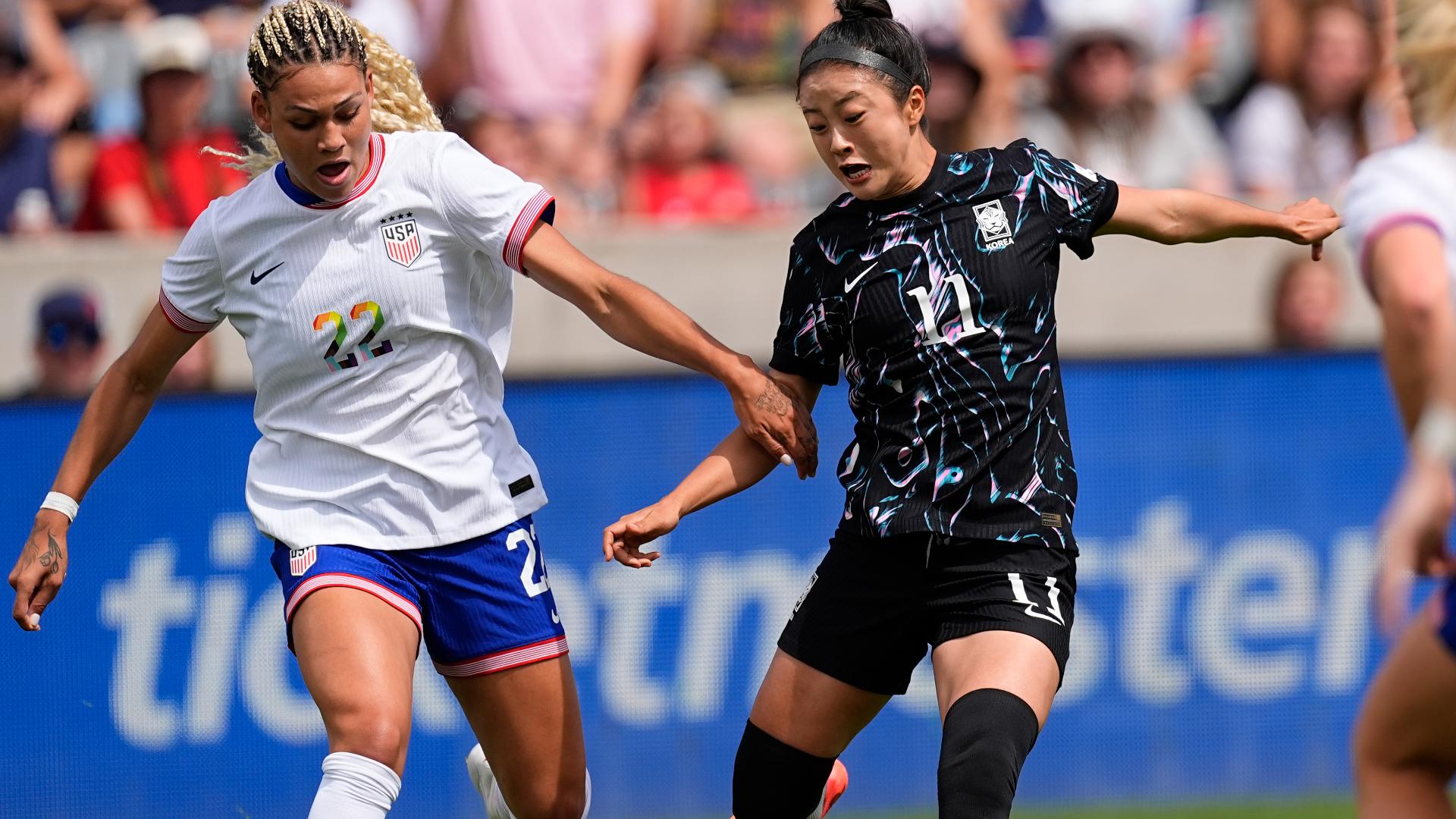 Mallory Swanson stars for USWNT in victory over South Korea | 9news.com