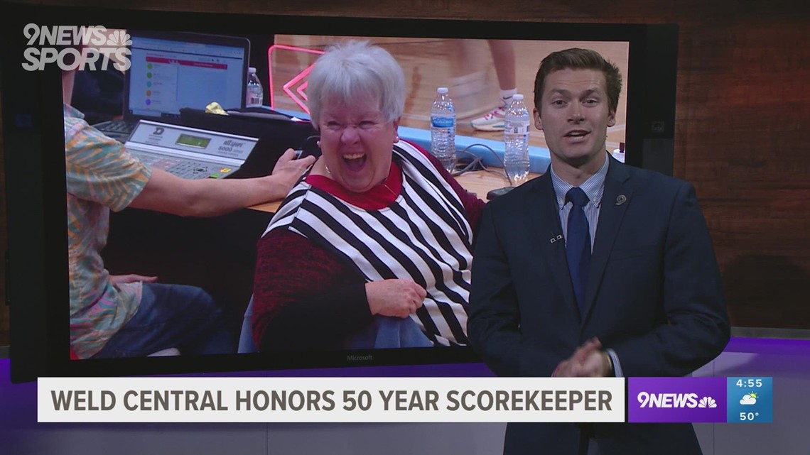 Weld Central HS celebrates 50-year scorekeeper | 9news.com
