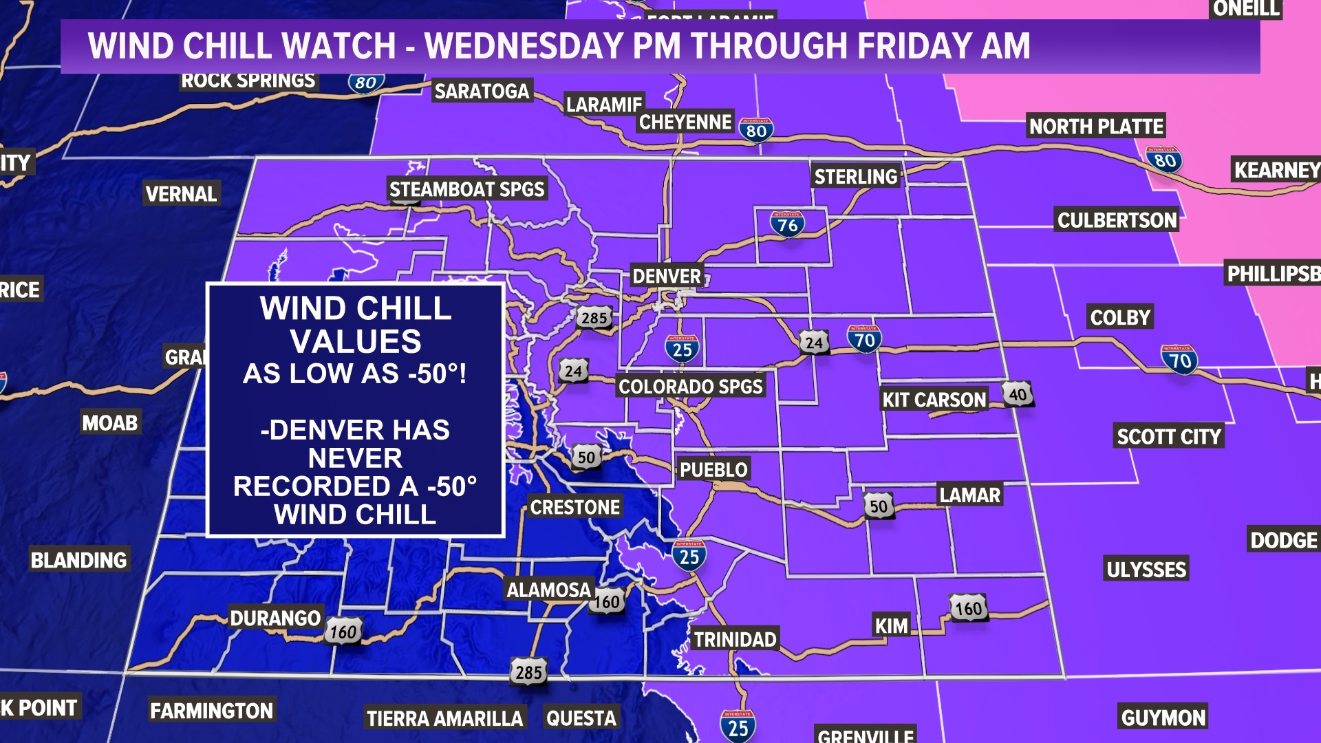 Dangerously cold wind chills expected this week in Colorado | 9news.com