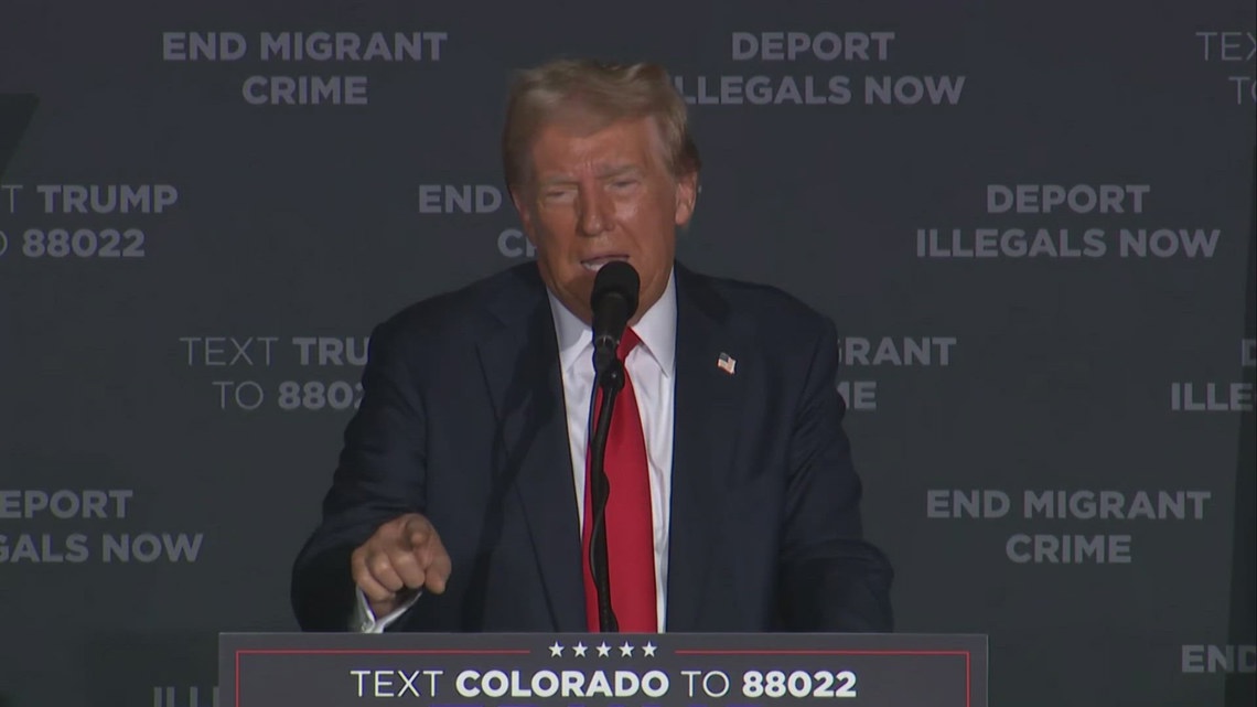 Full speech by former President Donald Trump in Aurora | 9news.com