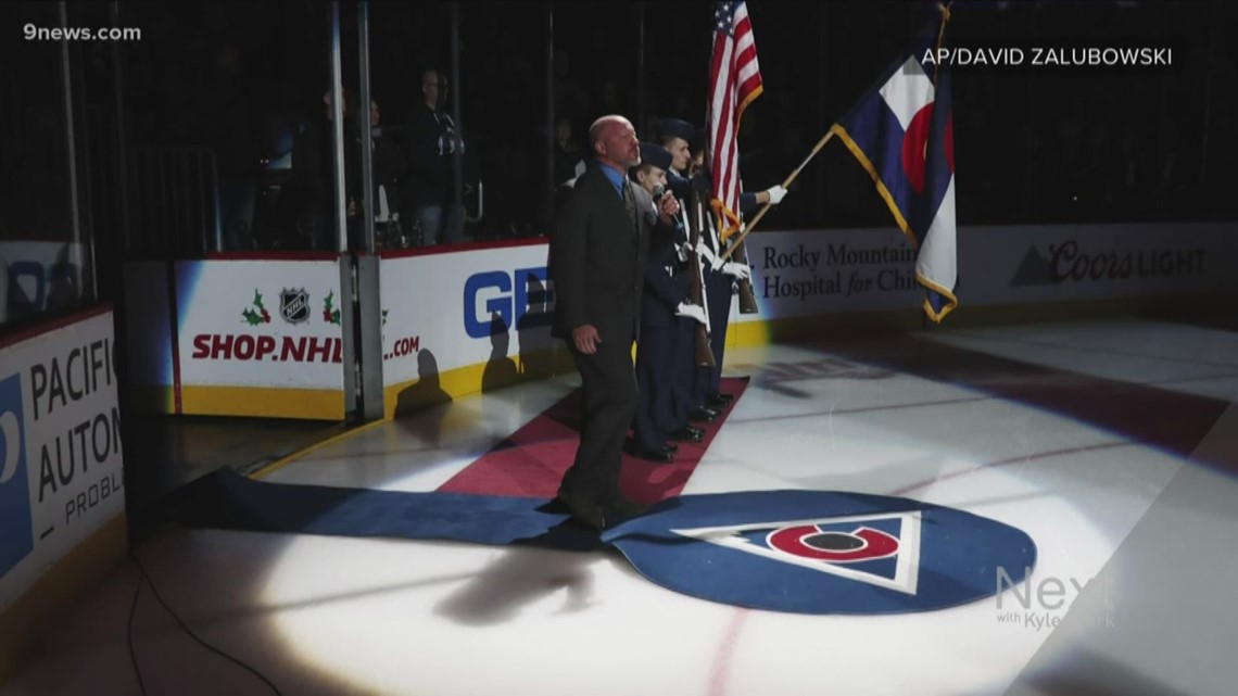 When the Avs' national anthem singer performs, he's reminded of one ...