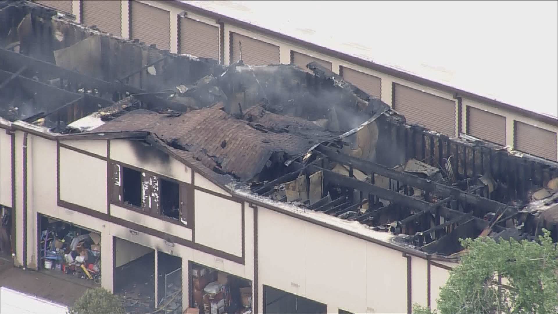 2 firefighters injured battling storage unit fire in Arvada | 9news.com