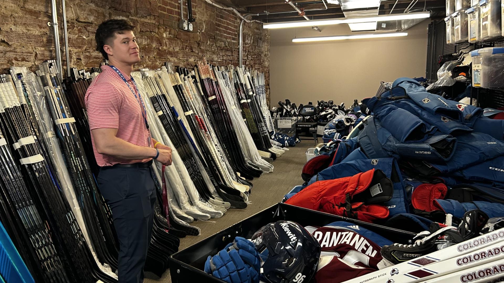 Colorado Avalanche selling used equipment at Ball Arena | 9news.com