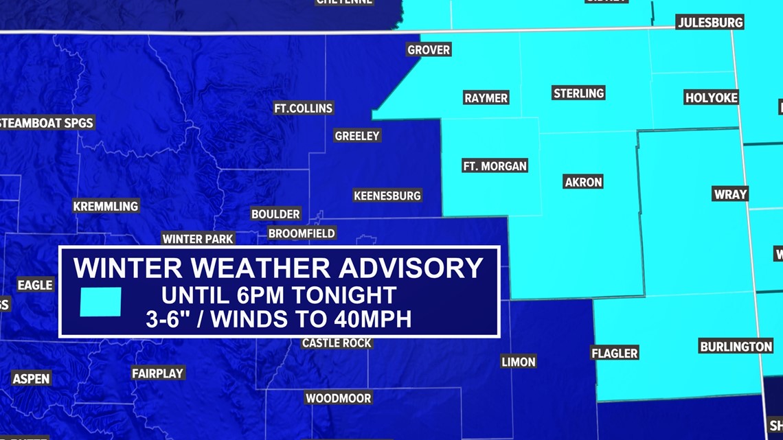 Snowy Monday in Colorado: How much snow Denver, plains to receive ...