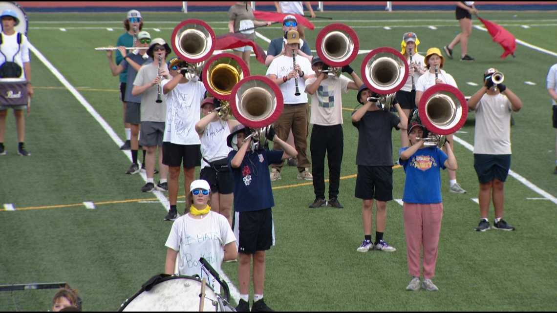 Colorado marching bands prep through summer heat for competitive season | 9news.com