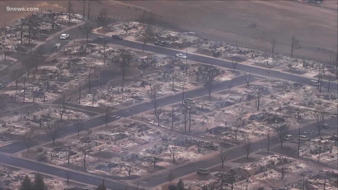 RAW: Sky9 video shows entire neighborhoods leveled after Marshall Fire ...