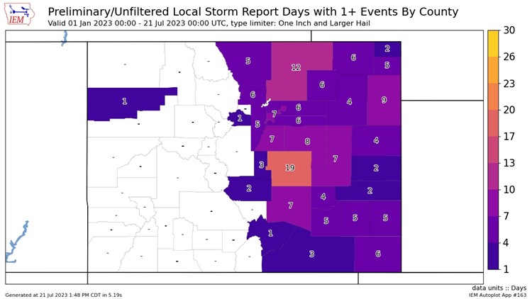 2023: Most large hail recorded in Colorado ever | 9news.com