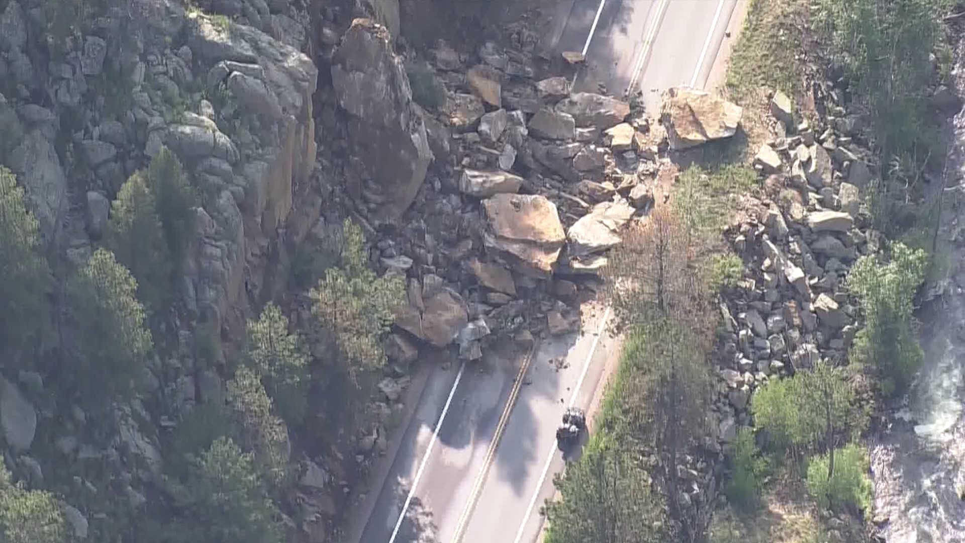 Colorado Highway 7 remains closed after major rockslide | 9news.com