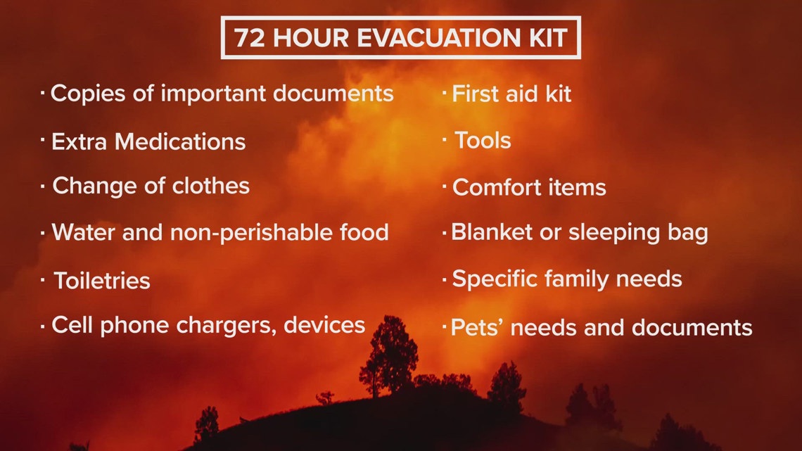 What to pack for a possible wildfire evacuation | 9news.com