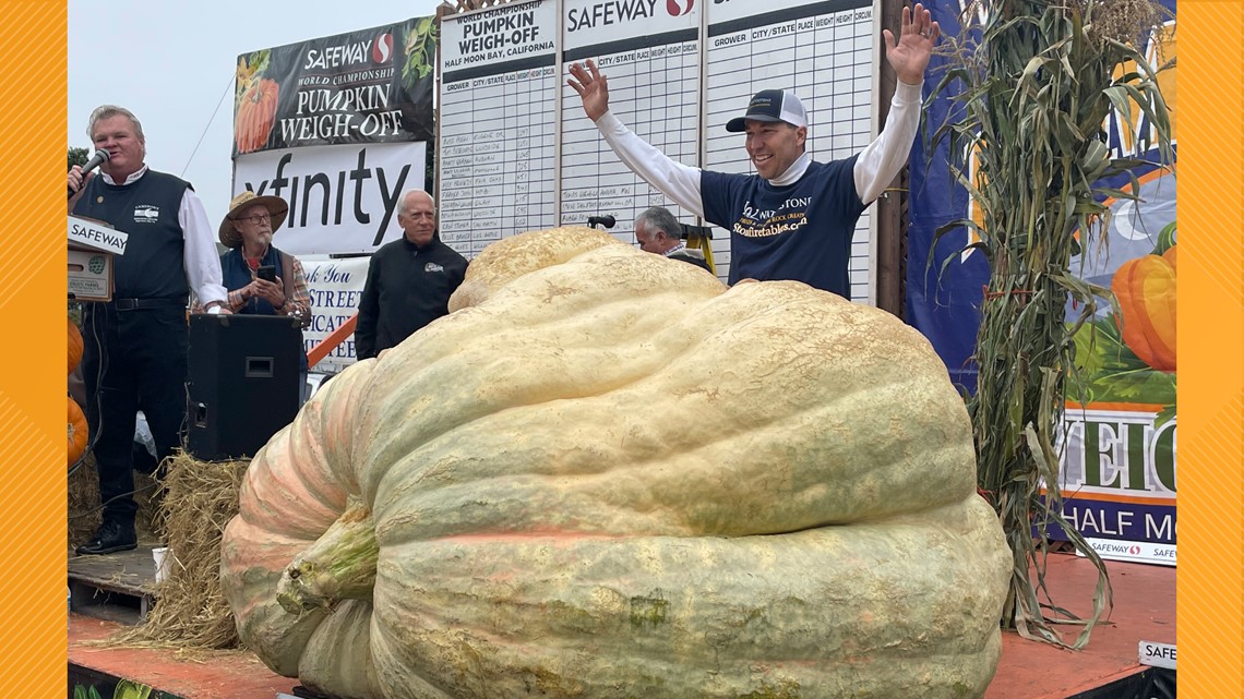2,560-pound pumpkin wins California contest; sets new record | 9news.com